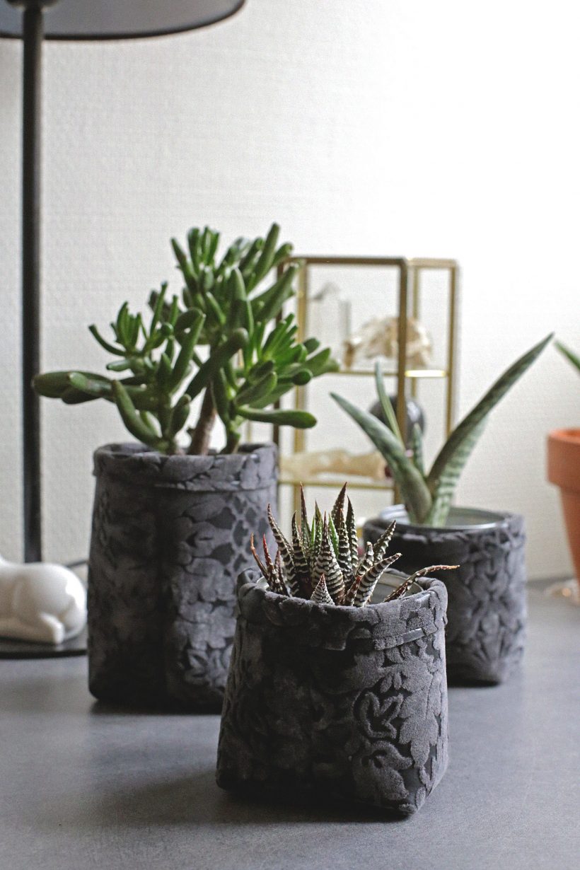 DIY : cache pot en tissu - Lady Biche